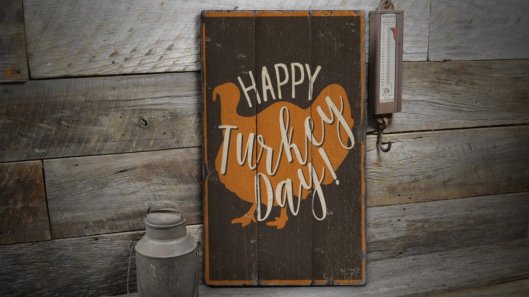 Turkey Day Signs, Wooden Thanksgiving Sign, Turkey Sign Decor, Wood ...