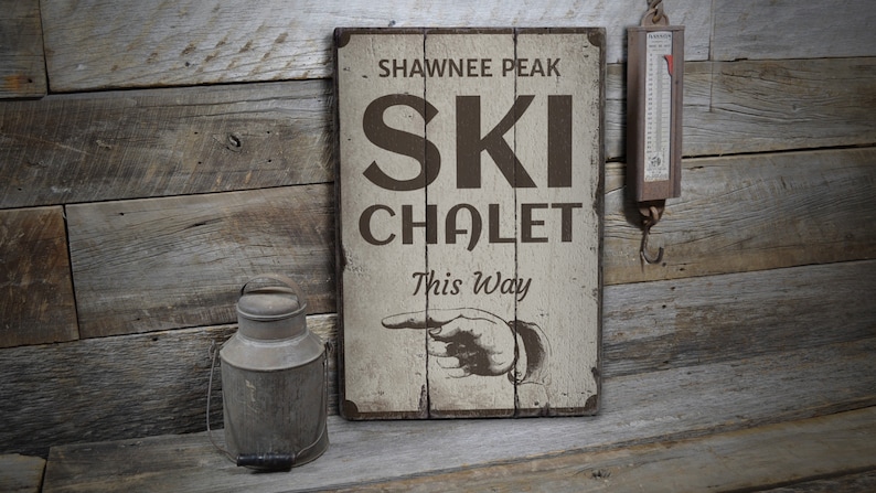 Ski Chalet Sign Wood Skiing Chalet Sign Skiing Gift Lodge - Etsy