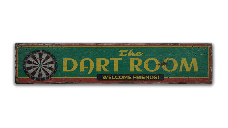 The Dart Room Sign Dart Room Wood Sign Old Darts Sign Game - Etsy