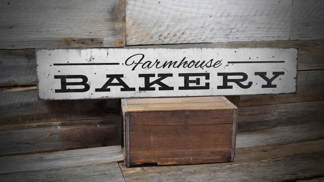 Farmhouse Bakery Sign, Bakery Decor, Farmhouse Kitchen, Distressed Wood ...