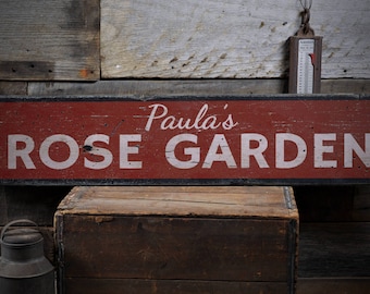 Rose Garden Sign - Etsy