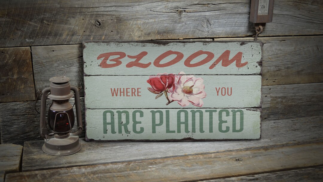 Blooms Planted Sign, Bloom Pick Decor, Flowers Sign Decor, Flower Decor ...