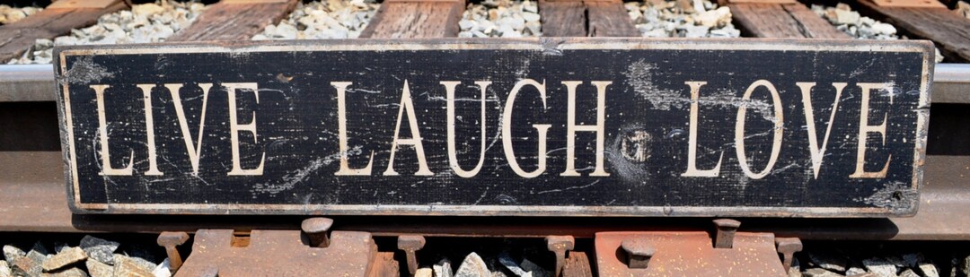Live Laugh Love Sign - Rustic Hand Made Vintage Wooden Sign Decorations ...