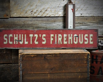 Custom Fireman Sign, Family Firehouse Sign, Fireman Sign, Firefighter ...