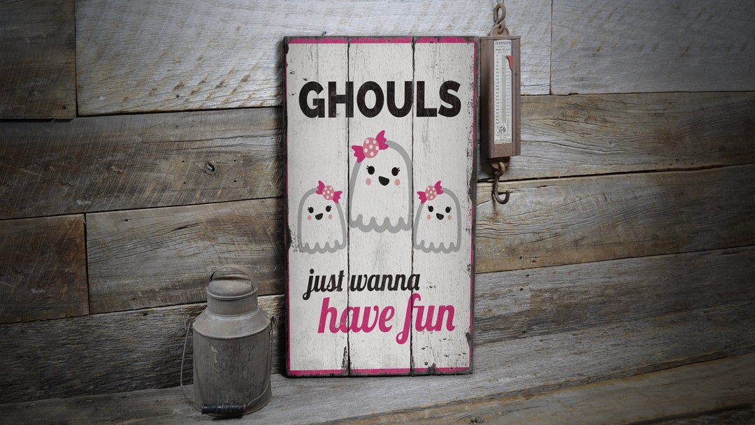 Ghost Ghoul Sign, Halloween Sign, Halloween Decor Wall, Scary Ghost ...
