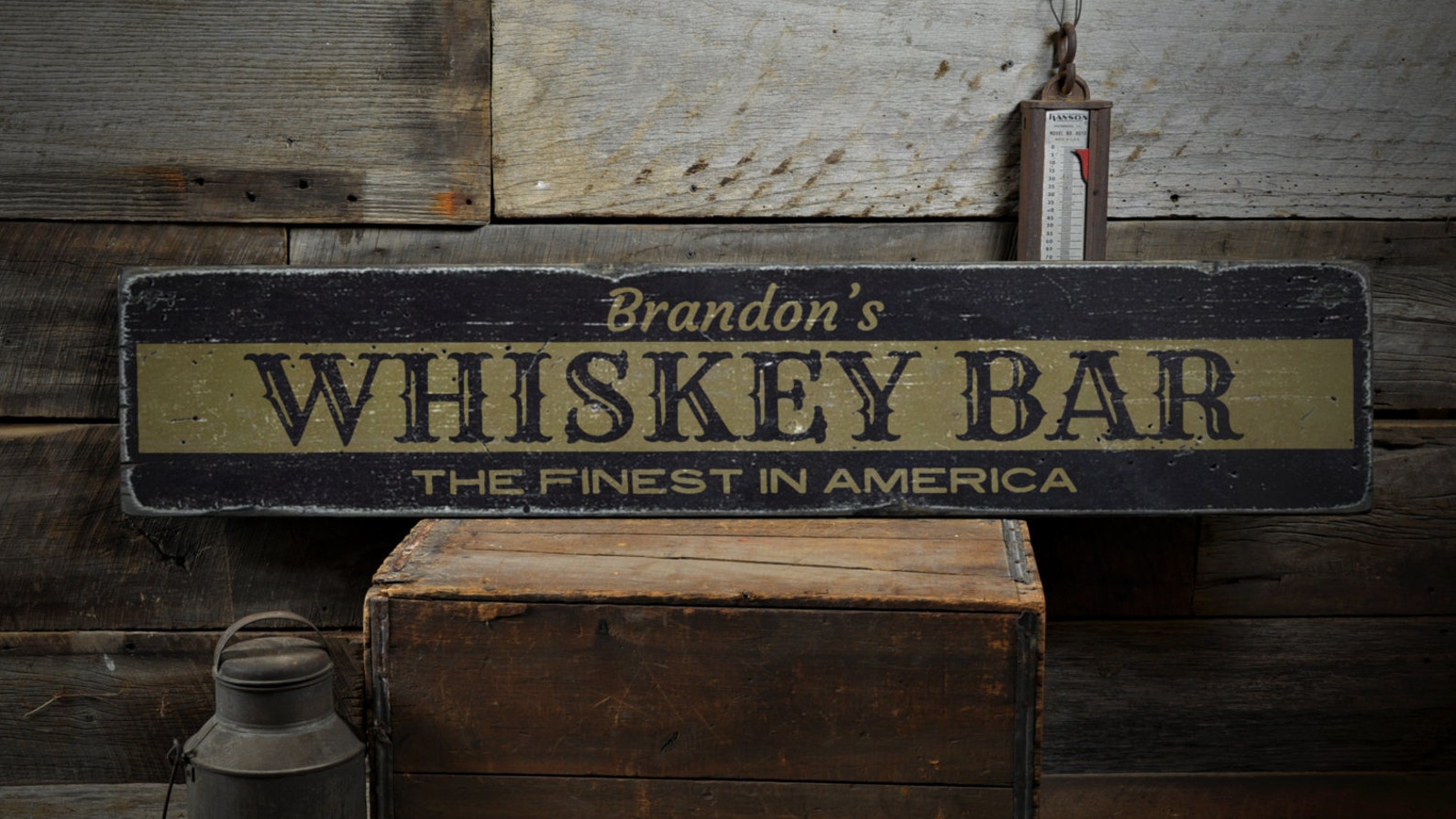 Whiskey Bar Wood Sign Personalized Bar Owner Name Gift | Etsy