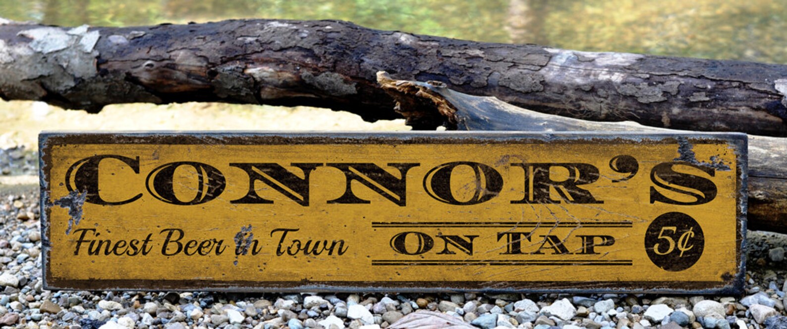 Custom Cold Beer on Tap 5 Cents Sign Rustic Hand Made - Etsy