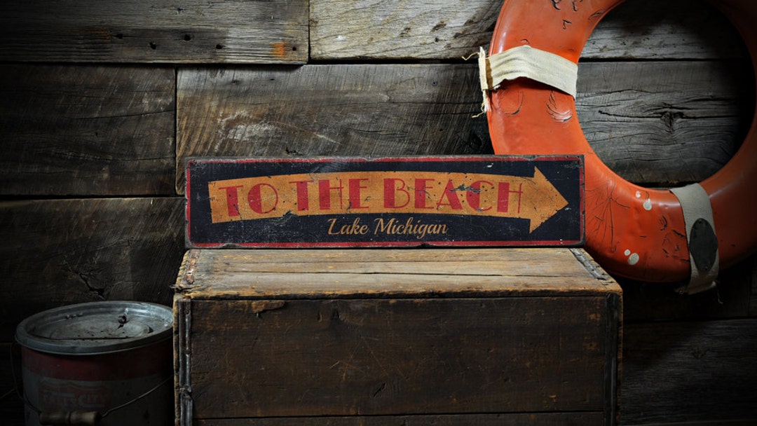 Beach Sign, Wooden Beach Sign, to the Beach Sign, Coastal Sign, Beach ...