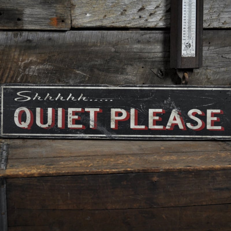 Quiet Please Sign - Etsy