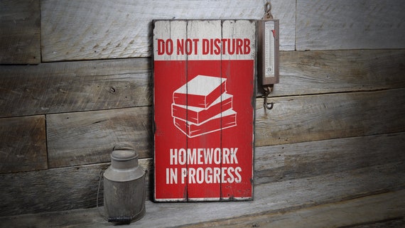 Do Not Disturb Homework Sign Here Doing Homework Homework | Etsy