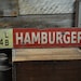 Quarter Pound Hamburger Vintage Sign Rustic Hand Made Vintage Wooden ...