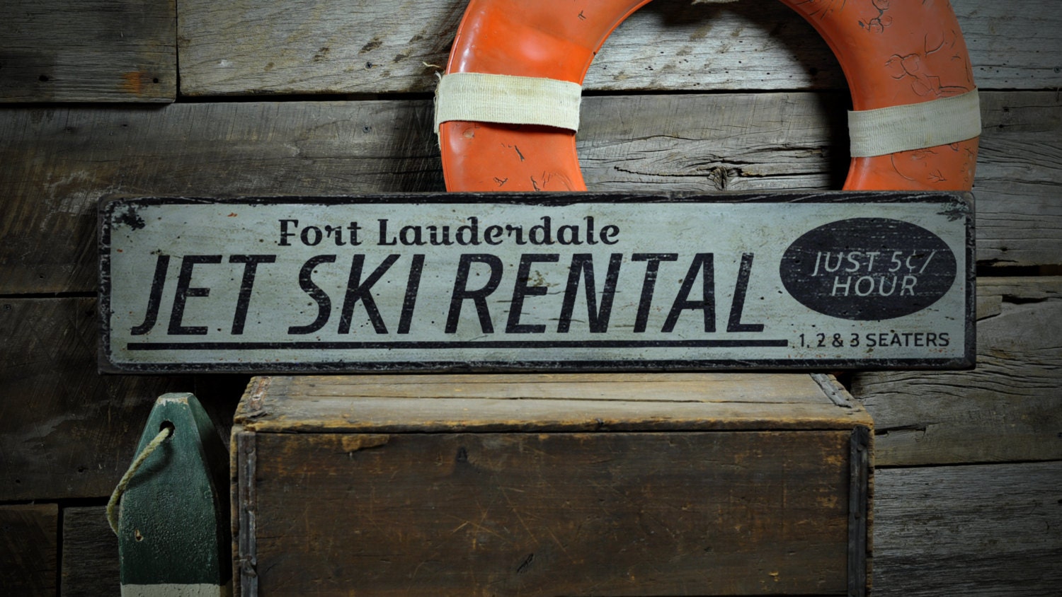 Jet Ski Rental Wood Sign Custom Beach Location Name Sign | Etsy