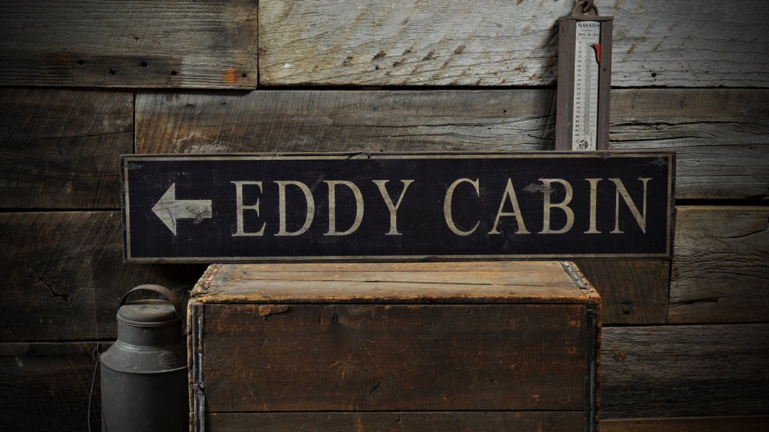 Custom Cabin Directional Arrow Sign, Cabin Decoration, Sign for Wood ...