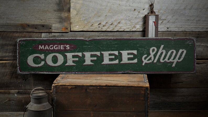 Coffee Shop Wood Sign Custom Java Store Owner Name Gift - Etsy