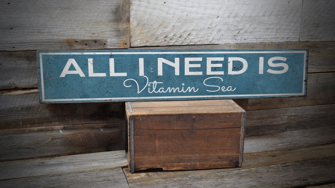 All I Need is Vitamin Sea Sign, Summer Beach Decor, Beach House Sign ...
