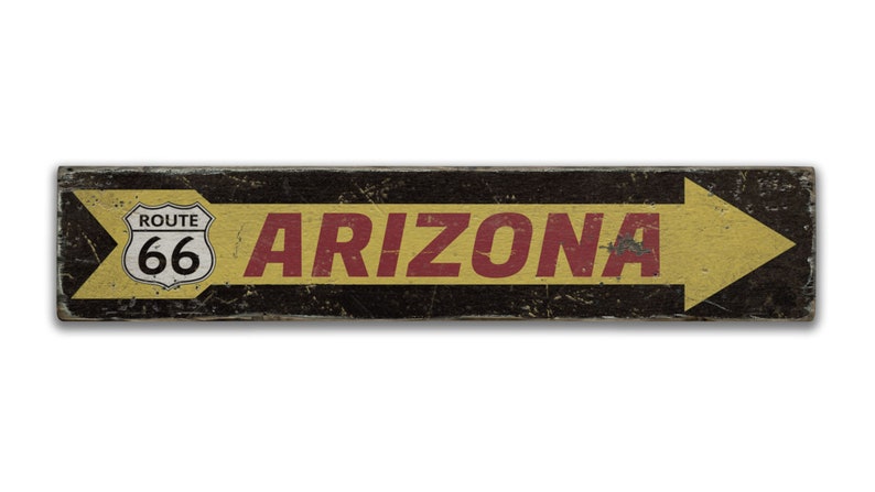 Route 66 Arizona Sign Route 66 Road Sign Old Garage Sign | Etsy
