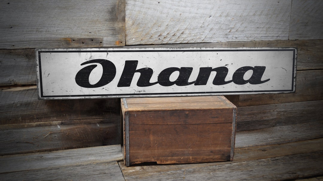 Ohana Family Sign, Gift for Family, Native Hawaiian Sign, Family Home ...