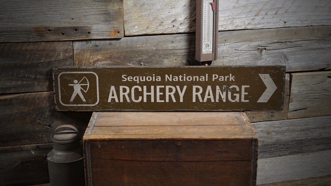 Archer Range Sign, Wooden Archer Sign, Archery Wooden Gift, Lodge Decor ...