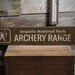 Archer Range Sign, Wooden Archer Sign, Archery Wooden Gift, Lodge Decor ...