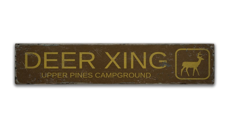 Deer Xing Sign Wooden Deer Cross Sign Deer Wooden Gift - Etsy