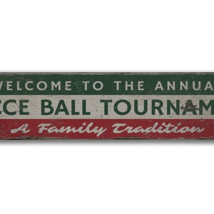 Bocce Tournament Sign, Bocce Ball Room Wood Sign, Bocce Sign, Game Room ...