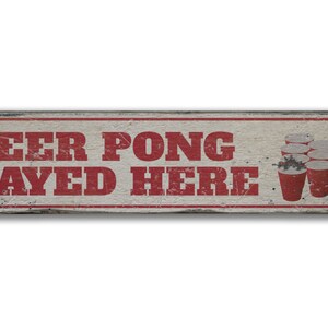 Beer Pong Here Sign, Beer Games Sign, Frat House Game Sign, College ...