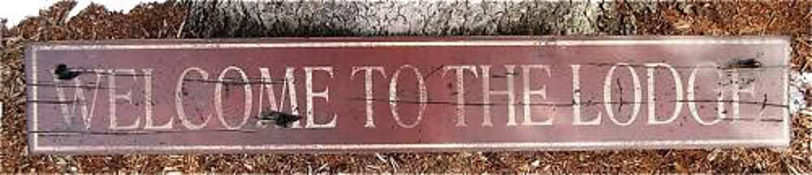 Welcome to the Lodge Wood Sign Rustic Hand Made Vintage - Etsy