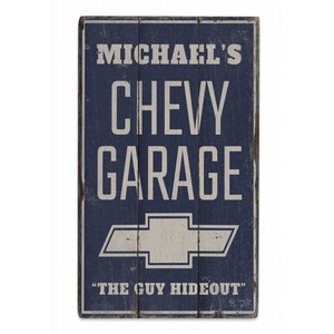 Chevy Car Garage Sign, Chevrolet Car Garage Sign, Chevy Wood Gift ...