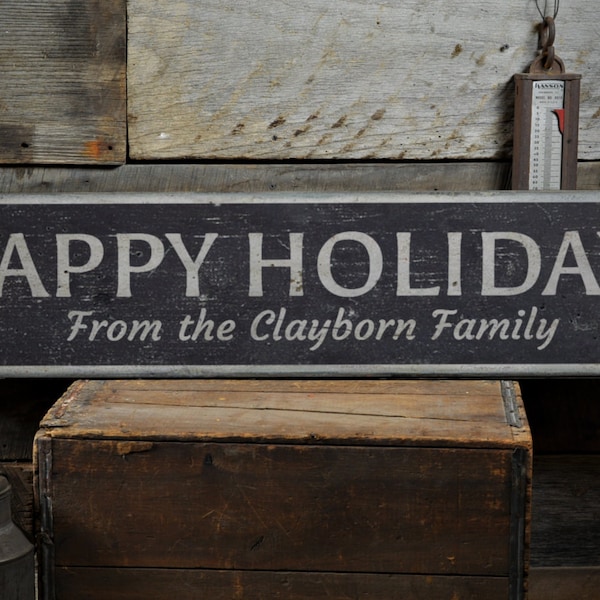 Rustic Holiday Sign - Etsy