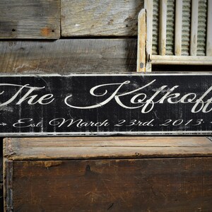 Custom Wedding Est. Date Sign - Rustic Hand Made Vintage Wooden - Etsy