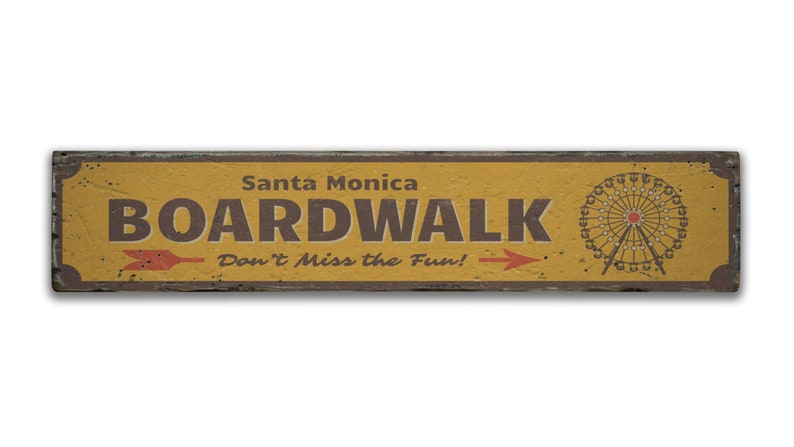Santa Monica Pier Wooden Boardwalk Decor Wall Decor Gift | Etsy