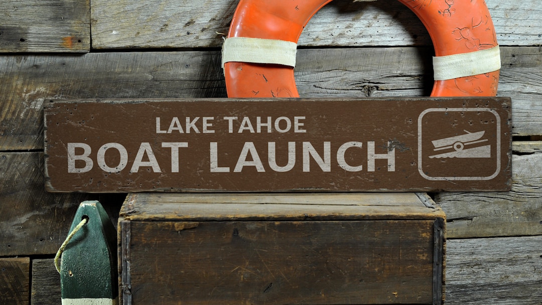 Boat Launch Sign, Wooden Boat Sign, Boat House Gift, Lake House Decor ...