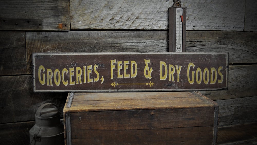 Groceries Feed & Dry Goods Sign Custom Store Decorations | Etsy