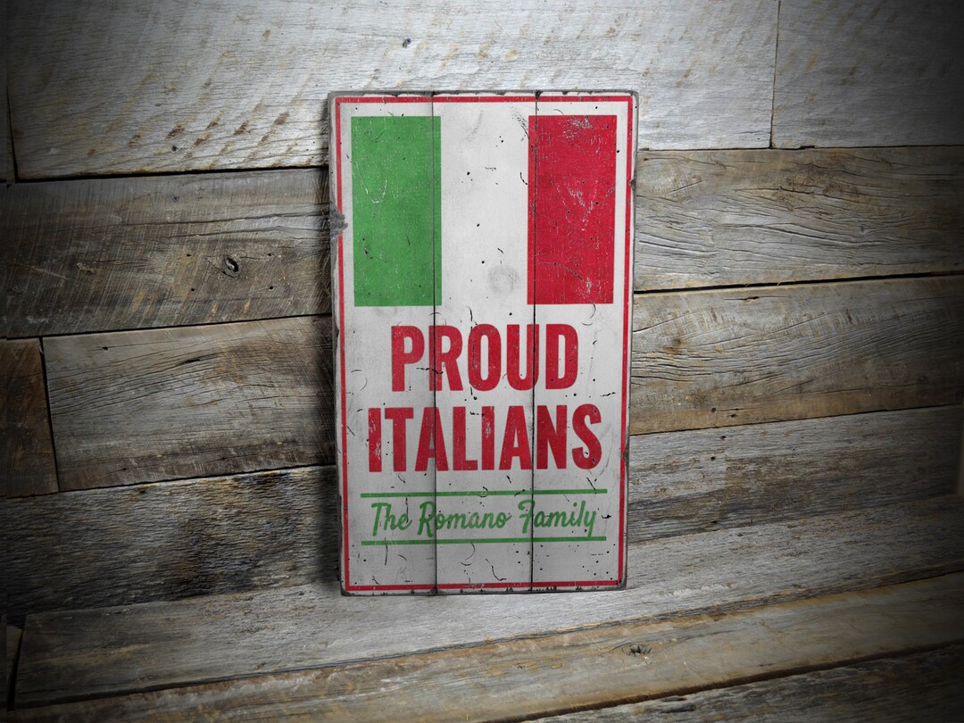 Proud Italians Sign, Custom Family Sign, Italian Home Decor, Italy Flag ...