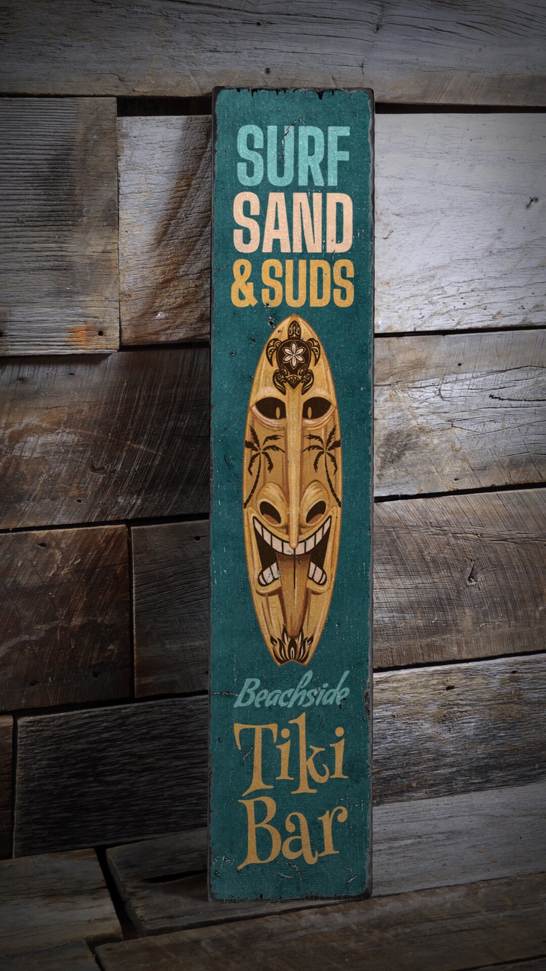 Surf Sand Suds Sign, Beachside Tiki Bar, Funny Surf Sign, Tiki Bar Sign ...