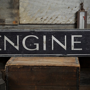 Engine Number Wood Sign, Custom Firehouse Decor, Firefighter Man Cave ...