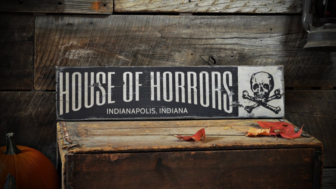 House of Horrors Sign, Haunted House Sign, Scary Wall Decor, Scary Sign ...