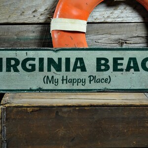 My Happy Place Sign, Personalized Beach Sign, Ocean Lover Decor, Beach ...