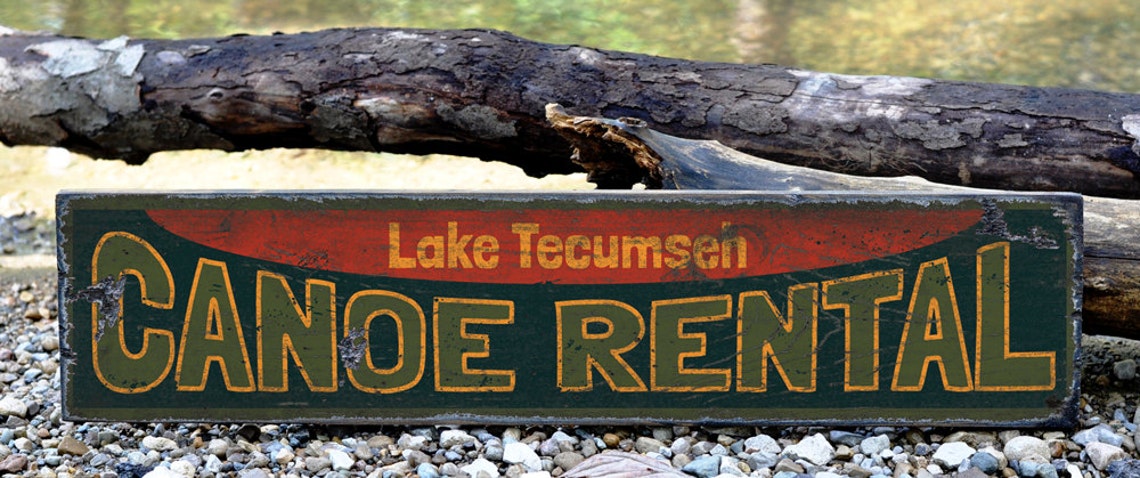 Custom Lake House Canoe Rental Sign Rustic Hand Made Vintage | Etsy