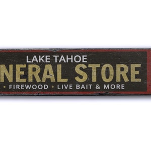 Vintage Lake General Store Sign, General Store Decor, Live Bait Sign ...