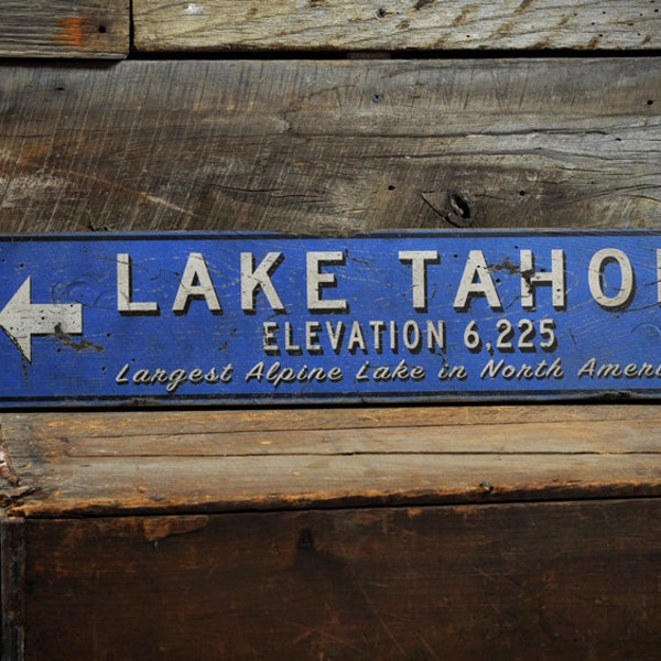 Lake Sign With Arrow - Etsy