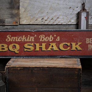 BBQ Shack Sign, Best Ribs in Town Sign, Custom BBQ Gift for Grill ...