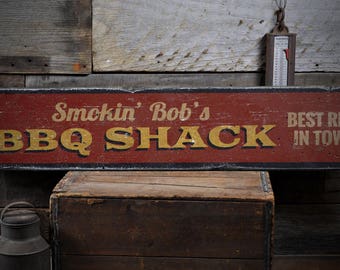 REDNECK BBQ Street Sign Pulled Pork Brisket Ribs Bar-b-que - Etsy