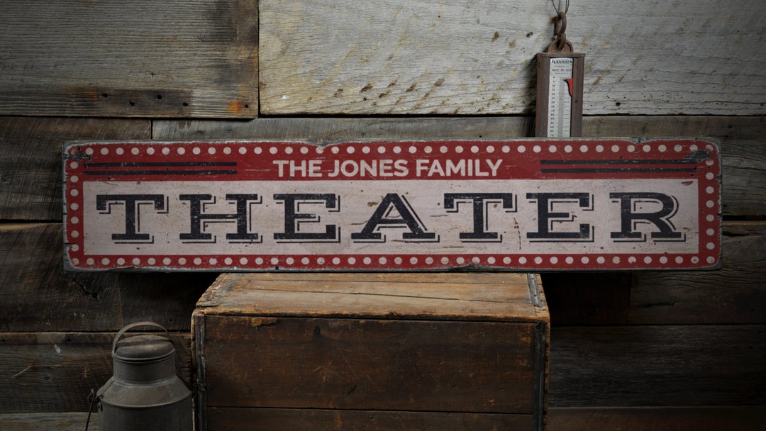 Theater Wood Sign, Home Theater Decor, Movie Lover Sign, Movie Room ...