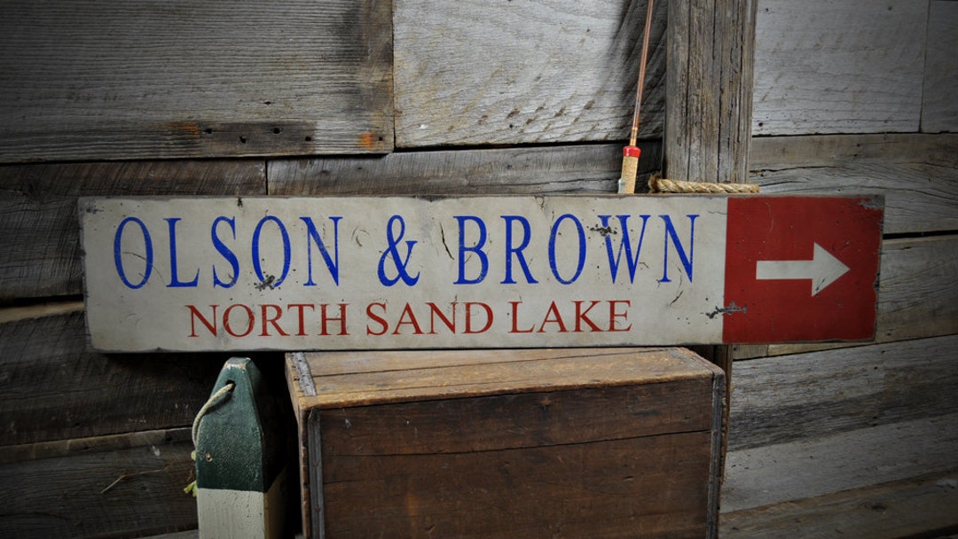 Custom Business Arrow Sign, Antique Arrow Sign Decorations - Rustic ...
