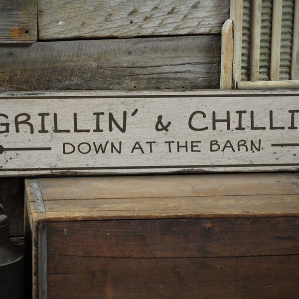 Grillin and Chillin Sign - Etsy