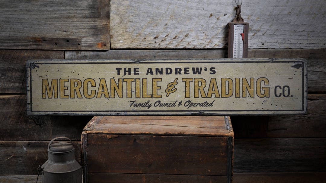 Trading Co Sign, Wood Mercantile Sign, Mercantile Decor, Custom Store ...