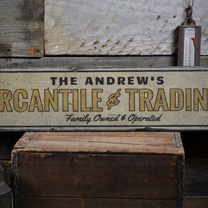 Trading Co Sign, Wood Mercantile Sign, Mercantile Decor, Custom Store ...
