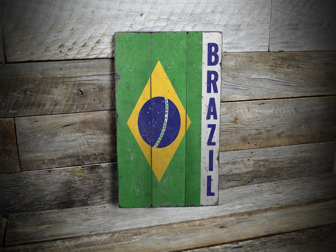 Brazil Home Sign, Brazil Wall Decor, Brazil Flag Sign, Brazil Wooden ...