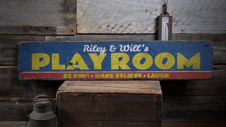 Playroom Rustic Wood Sign Custom Playroom Sign Playroom - Etsy